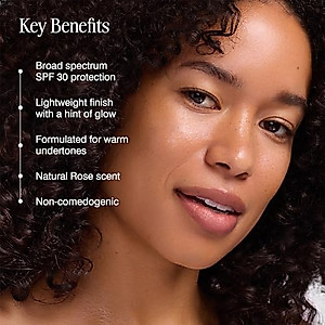 COOLA Organic Rosilliance BB Cream with SPF 30, Tinted Moisturizer Sunscreen & Foundation, Dermatologist Tested, Golden Hour, 1.5 Fl Oz