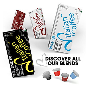 DELICITALY Pure Italian Food Italian Coffee pods compatible with Nespresso Original machines, Italian Expresso capsules (100 Lungo regular pods, 100 Count (Pack of 1))