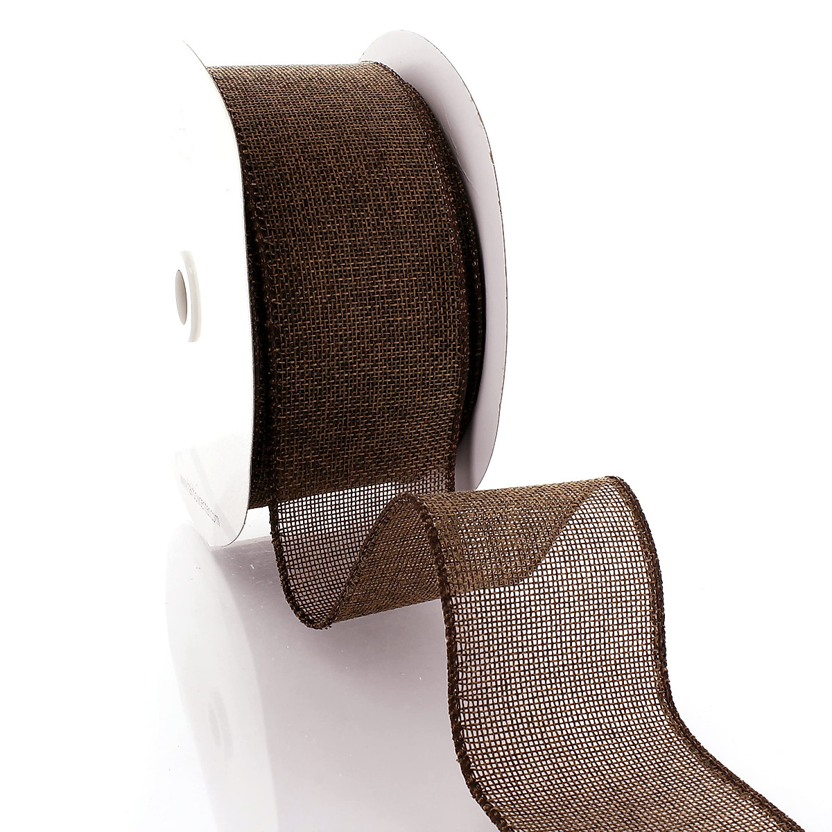 Ribbon Traditions 2.5" Wired Burlap Ribbon Rustic Brown 10 Yards