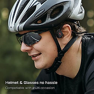 PASONOMI Bone Conduction Headphones, Open-Ear Bluetooth Headphones, Sport Headphones Wireless Running Headset for Workout Gym, Waterproof Bluetooth Headphones Built-in Mic