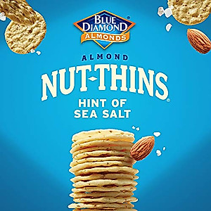 Blue Diamond Almonds Nut-Thins Gluten Free Cracker Crisps, Hint Of Sea Salt, Family Size, Sea Salt, 7.7 oz