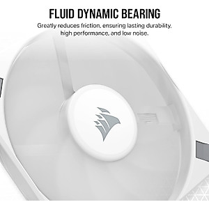 Corsair AF120 Slim, 120mm PWM Fluid Dynamic Bearing Fan (Thin Profile for Small-Form-Factor Cases, Low-Noise, Up to 2000 RPM, Zero RPM Mode Support, Universal 120x15mm Sizing) Single Pack, White