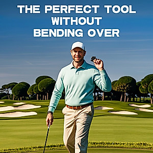 XSMSGO Golf Ball Retriever for Putter,3-Prong Golf Ball Grabber Picker Upper,with Golf Mesh Bag for Golf Accessories Golf Gift for Men(3 Pack)