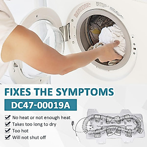 Dryer Heating Element for Samsung DV42H5000EW/A3-0000, Samsung DV448AEP/XAA-0001, Samsung DV456EWHDWR/AA-0001, Samsung DV330AEB/XAA-0003 Dryers