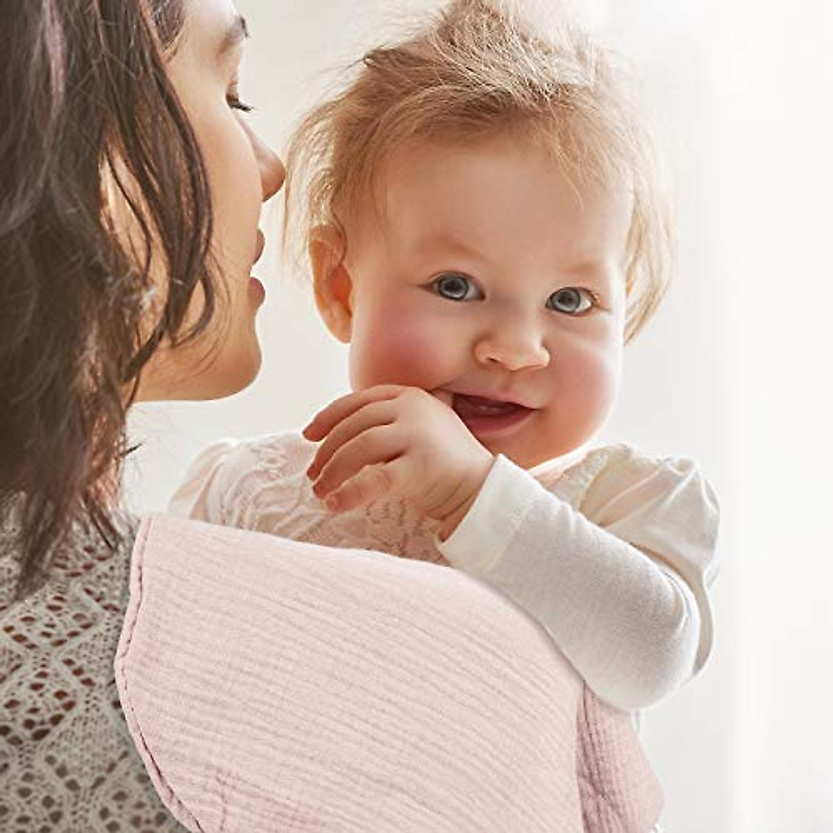 Muslin Bibs for Baby Boy, 8 pack Organic Cotton Baby Bandana bibs, Absorbent Drool Bibs for Unisex Newborns Infants