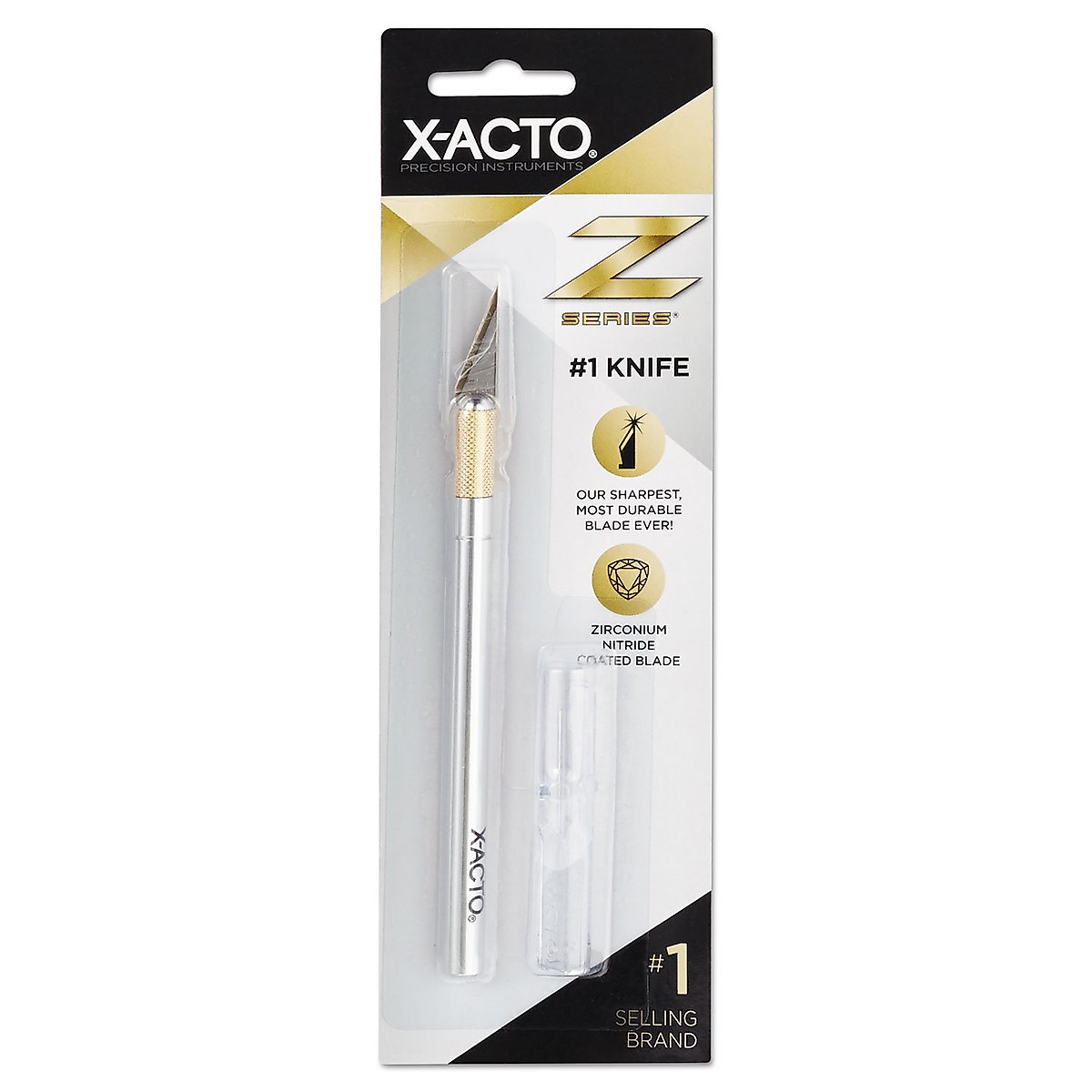 X-Acto No 1 Precision Knife | Z-Series, Craft Knife, with Safety Cap, #11 Fine Point Blade, Easy-Change Blade System