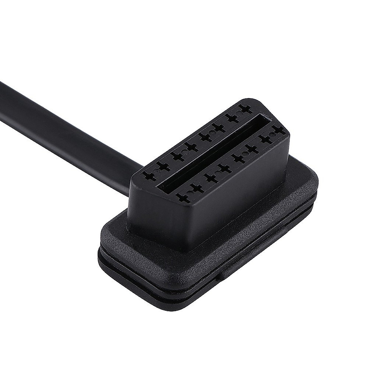 Yosoo Health Gear OBD2 Cable Adapter, OBD2 Extension Cable Car Auto OBD2 Flat Diagnostic Cable 16 Pin Male to Female Flat Two Pin Connector Diagnostic Adapter(60CM)