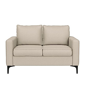 Hillsdale Alamay Modern Upholstered Loveseat Fabric Sofa, Oatmeal