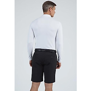 IBKUL Men's Athleisure Wear Sun Protective UPF 50+ Icefil Cooling Tech Long Sleeve Polo 95199 White Solid L