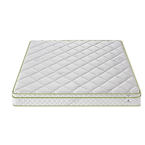 Full Size Mattress - 8 Inch Cool Comfort Foam & Spring Hybrid Mattress with Breathable Organic Cotton Cover - Quilted Foam Plush Euro Pillow Top - Rolled in a Box - Oliver & Smith