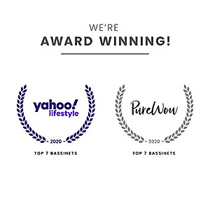 Delta Children Smooth Glide Bedside Bassinet - Portable Crib with Lights, Sounds and Vibrations, Marina