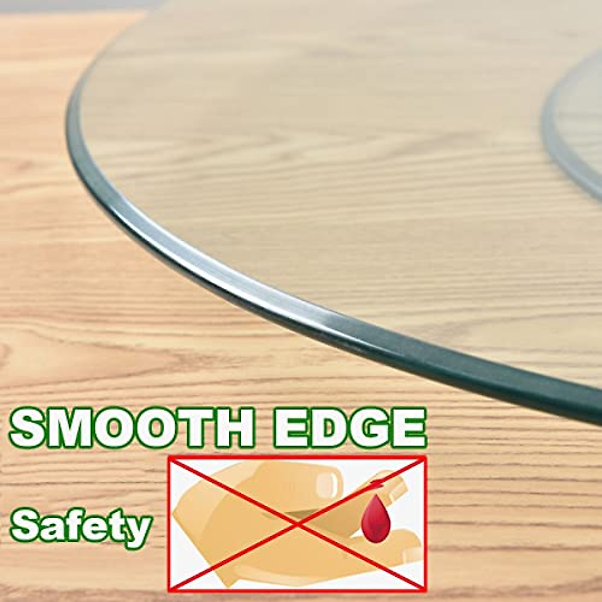 30 Inch Glass Lazy Susan Turntable, Clear Round Tabletop Rotating Serving Tray, Large Dining Table Tray Tabletop Organizer,Aluminum Alloy Bearing, Silent