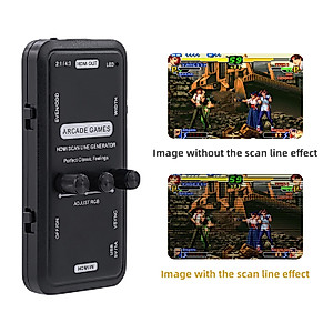 Gam3Gear HDMI Scanline Generator Portable Audio Video Output HDMI Image Scan Line Generator Function Board for All Retro Games/Gamers/Mame/Arcade Game/Emulator