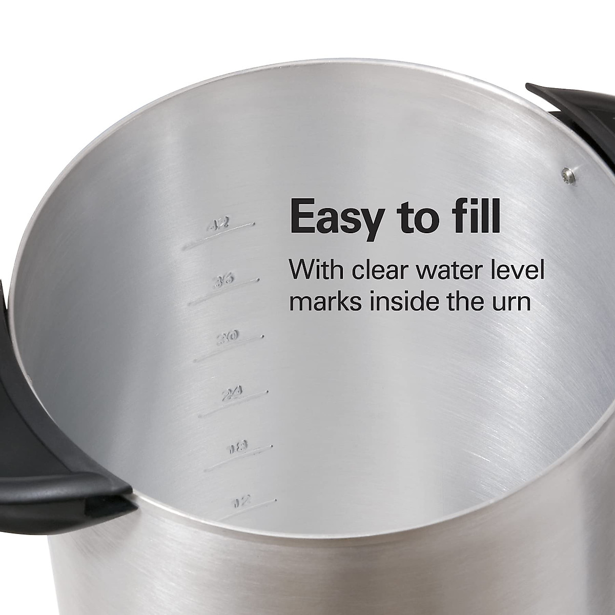 Hamilton Beach 45 Cup Coffee Urn and Hot Beverage Dispenser, Silver (40519)