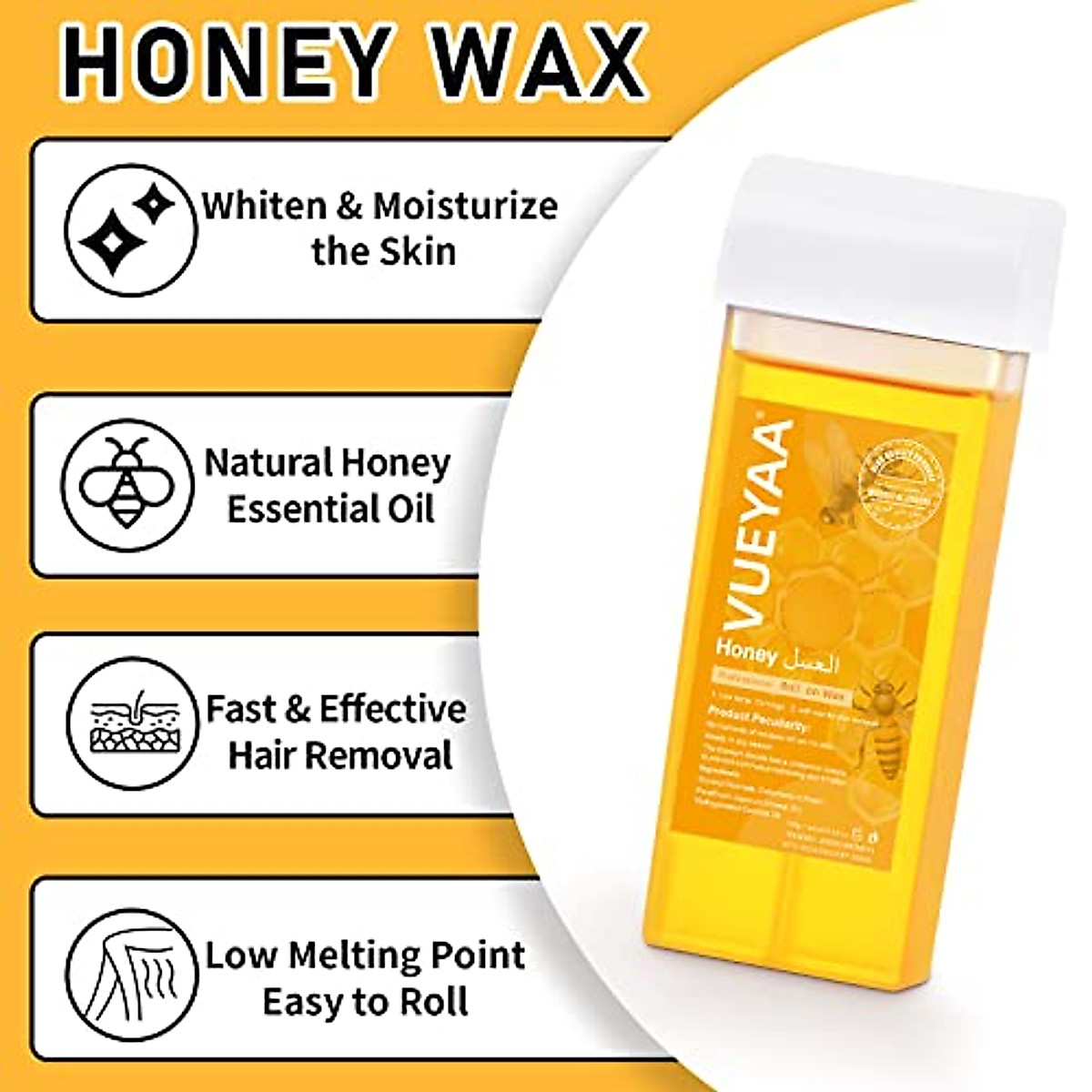 Roll on Wax Kit for Hair Removal, Wax Roller Waxing Kit for Women, Digital Wax Warmer with 3 Skin Care Kit for Sensitive Skin, Professional Depilatory Wax Kit for Larger Areas of the Body