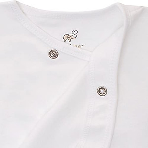 CozeeME Baby Boys 2 Pack Short Sleeve Side Snap Grow With Me Bodysuit 0-3 Months