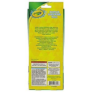 Crayola Taste Beauty Bathtub Bodywash Pens, Kids’ Bath Toys per Pack (6-Pack), Adult Supervision Recommended