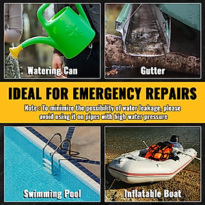 VIVIDA Waterproof Patch and Seal Tape, 4" × 10' Waterproof Tape for Outdoor Use, Patch and Seal Tape Waterproof Tape for Leaks, Underwater Repair, Black, 1 Roll