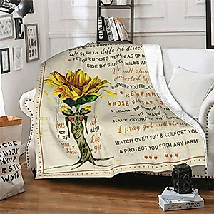 Sister Gifts,Gifts for Sister Blanket,to My Sister Blanket Birthday Gifts for Sister ,Anniversary Valentine Sister Gifts from Sister 60"X50" Galaxy Purple Sister Graduation Gift