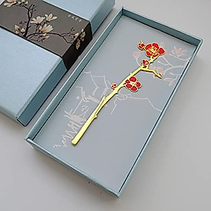 Hollow Metal Bookmarks Retro Colorful Flowers Bookmarks Reading Markers with Gift Boxes for Teacher Gift Student Supplies Purple Iris