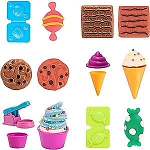 Dough Tools for Kids, 40Pcs Dough Kitchen Creations Set Includes Accessories Molds Scissors Rolling Pin with Storage Bag, Party Pack Dough Toys for Kids Toddlers Boys Girls