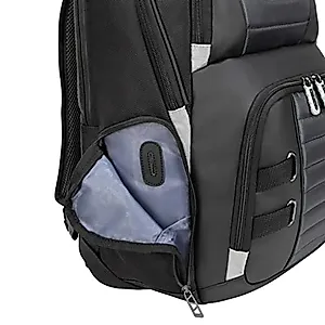 Targus DrifterTrek Backpack with USB Power Pass-Thru Port, Air-Mesh Back Support, Protective Cradle Fits 11.6-15.6-Inch Laptop, Black/Grey (TSB956GL)
