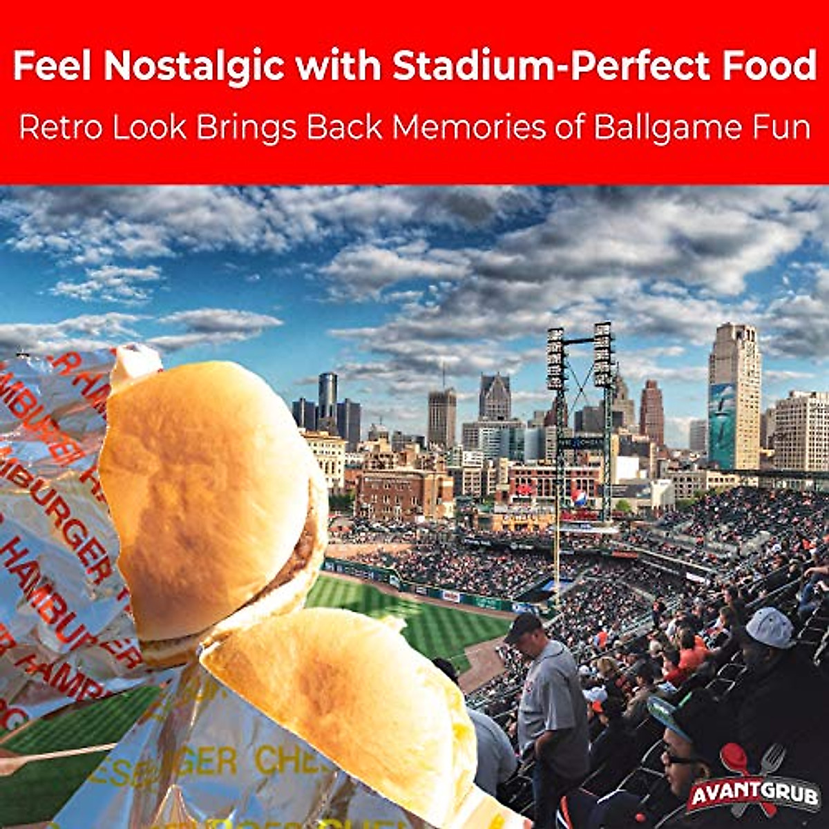 Retro, Grease Proof Burger Wrappers Combo 50Pk. Insulated, Pro Quality Bulk Hamburger and Cheeseburger Bags are BPA Free. Large, Allergen Friendly BBQ Foil Paper Great Cooking Supply For Themed Party