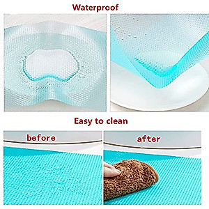 8 Pcs Refrigerator Liners, Washable Mats Covers Pads,Home Kitchen Gadgets Accessories Organization for Top Freezer Glass Shelf Wire Shelving Cupboard Cabinet Drawers 4Blue+2Green+2Red