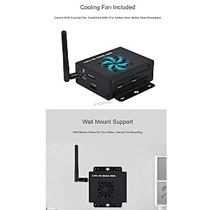 Mini-Computer Based on Raspberry Pi Compute Module 4 (NOT Included) with Mini IO Board Full Ver and Metal Case and Cooling Fan @XYGStudy (CM4-IO-BASE-BOX-B)