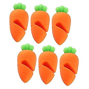 NOLITOY 12 pcs Pan Helpers Spill-proof Spill Stove Holder Cartoon Lid Easter for Pot Cooking Saucepan Keep Stand Supplies Spoon Party Restaurant Silicone Over Lifts Lifter Carrot