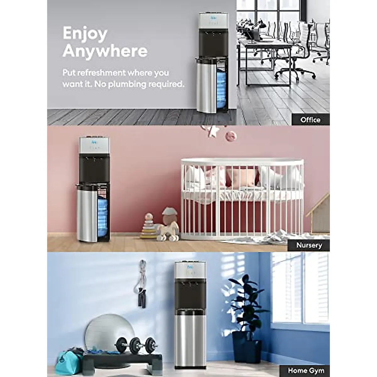 Brio Self Cleaning Bottom Loading Water Cooler Water Dispenser – Limited Edition - 3 Temperature Settings - Hot, Cold & Cool Water - UL/Energy Star Approved