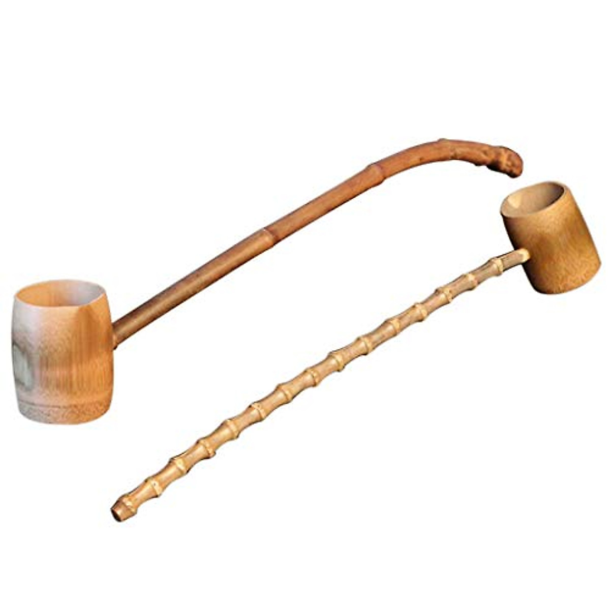 Backbayia 2 Pieces Japanese Bamboo Water Ladle Scoop for Tea Ceremony, Garden, Sauna