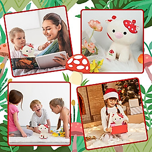 Bekrgwiy Cow Stuffed Animal,8 inch Mushroom Cow Plush Pillow,Mushroom Stuffed Animals Cow Plush,Cute Cow Plushie Doll Toys for Kids Boys Girls,Gift for Birthday,Christmas