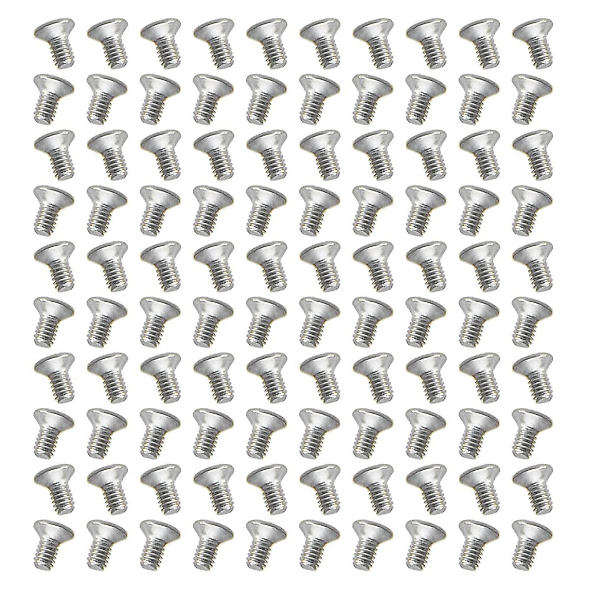 YXQ M3 x 4mm Flat Head Socket Cap Screws 304 Stainless Steel Socket Drive Full Thread Machine Thread 100PCS