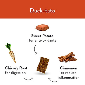 Shameless Pets Dog Jerky Treats - Duck Jerky for Dogs Made with Upcycled Ingredients & Zero Artificial Flavors, Supports Healthy Digestion - Duck-Tato, Pack of 2