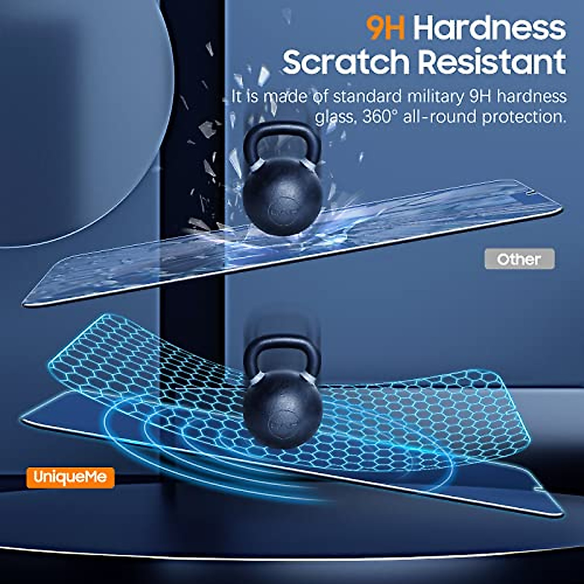 UniqueMe Compatible with Samsung Galaxy S22 5G 6.1 inch Screen Protector Tempered Glass Screen Protector + Camera Lens Protector with Easy Installation Frame, Anti Scratch Bubble Free