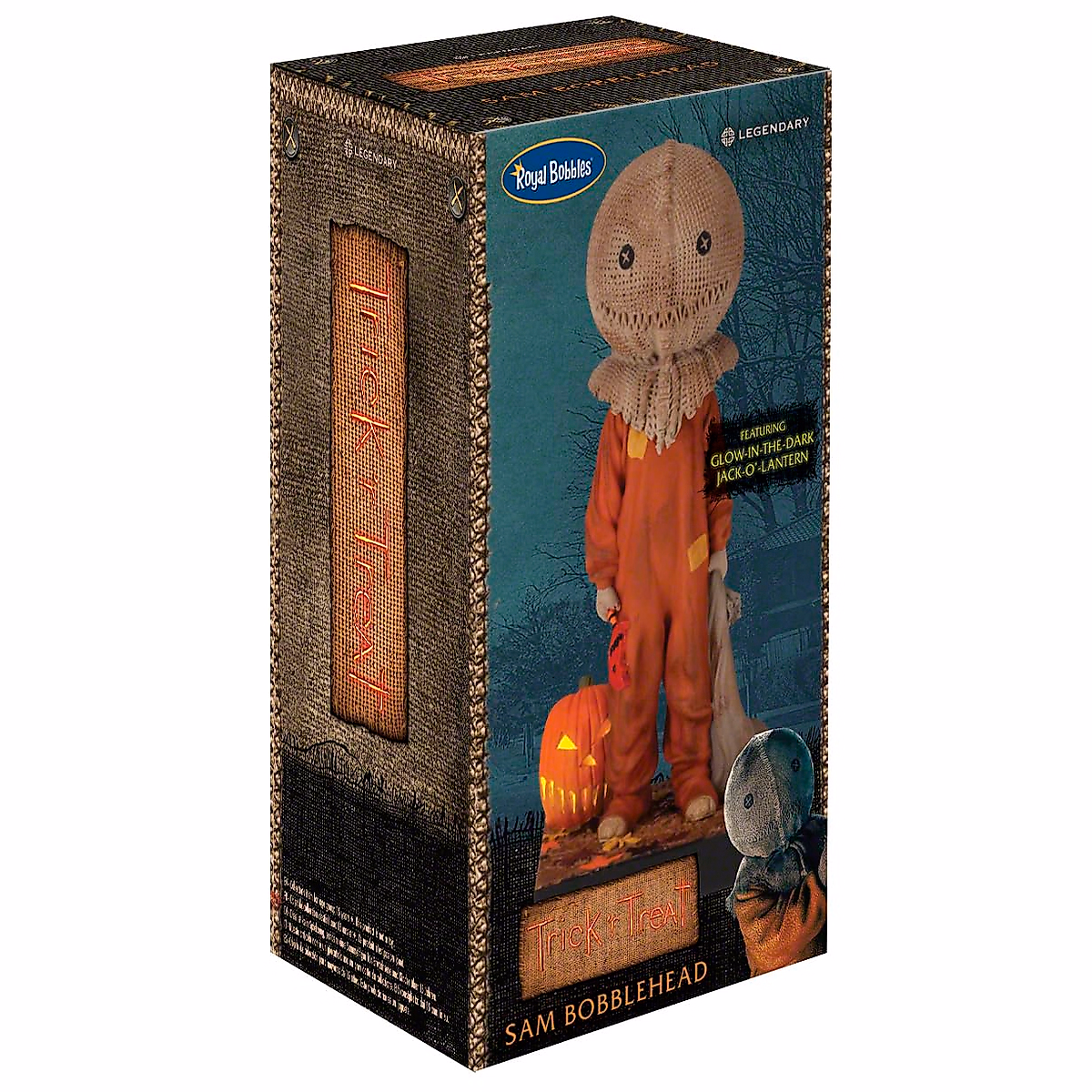Royal Bobbles Trick 'R Treat Sam Glow-in-The-Dark Collectible Bobblehead Statue