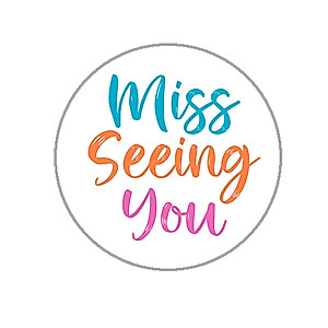 Keep in Touch Envelope Seals & Stickers- 1.2" Hello, Miss You, Stay Safe Stickers - 144 Stickers (Variety)