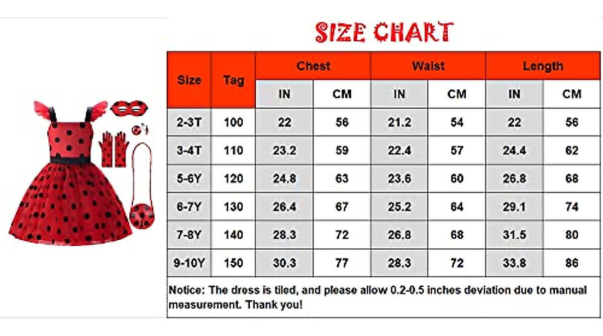 Cute Uplus ME Ladybug Costume for Girls - Perfect for Play