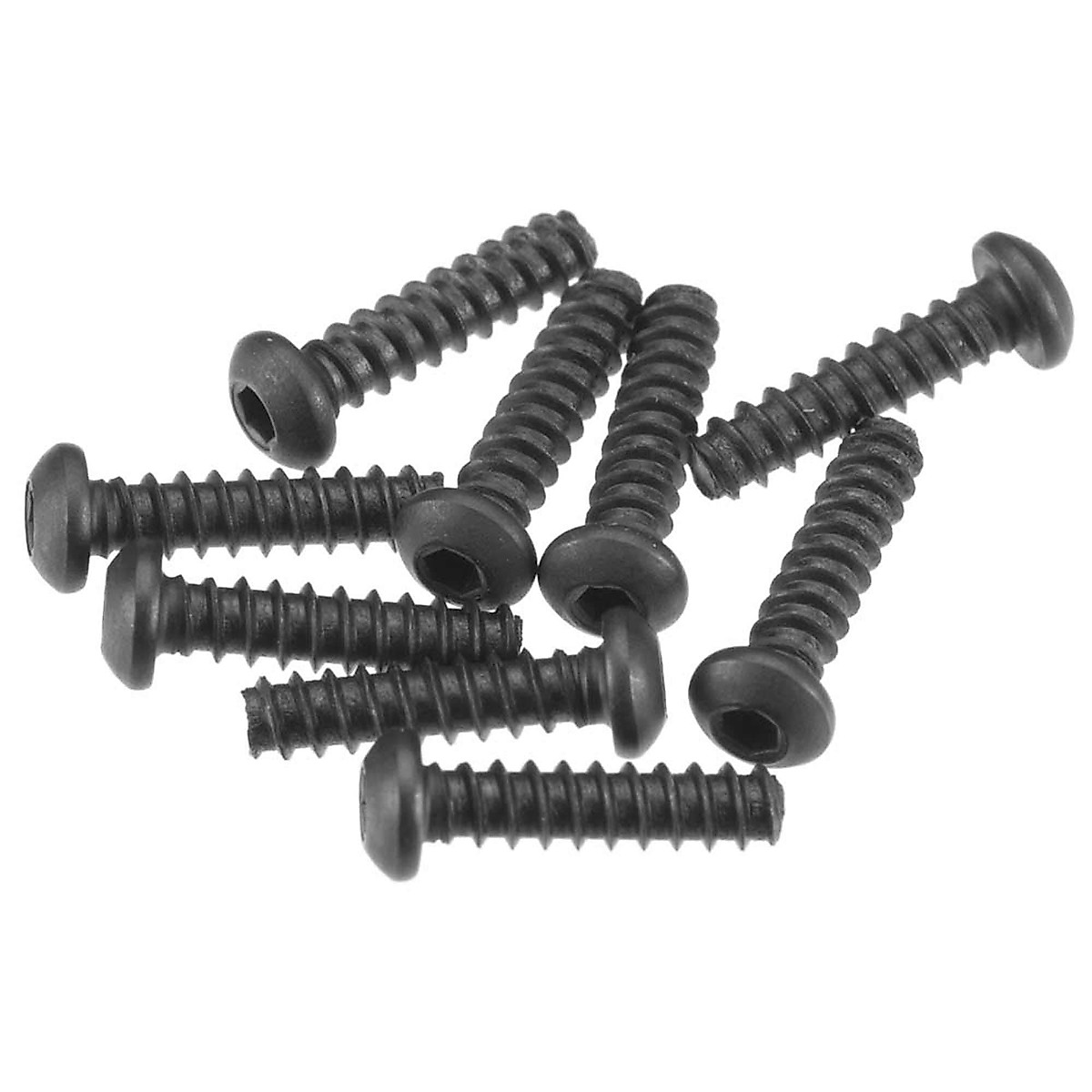 Axial AXA0424 Hex Socket Tapping Button Head Screws (10-Piece), Black, 2.6x10mm