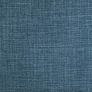 OSP Home Furnishings Ave Six Rockford Square Storage Ottoman with Padded Upholstery and Hidden Serving Tray, Blue Fabric