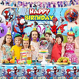 Birthday Decorations, Party Supplies Include Banners, Backdrop, Tablecover, Cake Decoration, 20 Latex Balloons, 2 Foil Balloons, Tablewares, Napkins, 28 Cupcake Toppers, 6 Hanging Swirls