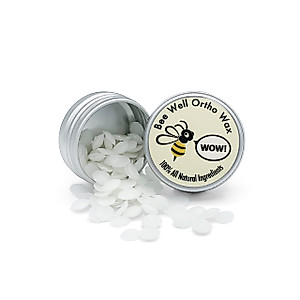 Bee Well Ortho Wax | Pure | All Natural Extra Firm Braces Wax | Protect, Prevent & Relieve Orthodontic Braces Discomfort & Mouth Pain | 2 Recyclable Jars | 150 Total Pieces of Wax for Braces