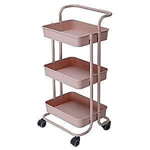 CXDTBH 3 Layer Storage Rack Kitchen Trolley Movable Shelf Home Furniture Organizer with Wheels Narrow Cabinet (Color : Black-JoJo's Bizarre Adventure1, Size : 88 * 42 * 37cm)