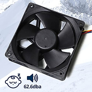 Dracaena 2 Pack Replacement Bitmain Fan for Antminer S9, T9, Z9, D3, E3, X3, L3+, 4pin, 120X120X38mm Cooling Fan, DC12V, 2.1A, 209CFM, 6000RPM, 65.2 dBA