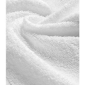 Cotton Bath Towels Set White 24" x 48" Pack of 6 Ultra Soft 100% Cotton Bath Towel White Highly Absorbent Daily Usage Bath Towel Ideal for Pool Home Gym Spa Hotel