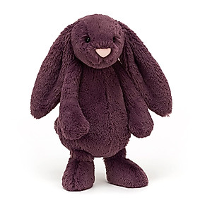 Jellycat Bashful Plum Bunny Stuffed Animal, Medium