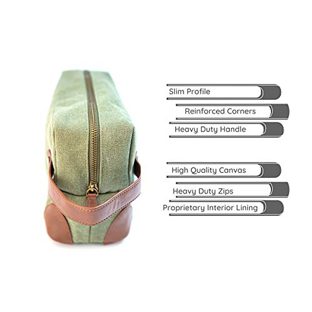 Vetelli Vintage Canvas Toiletry Bags, Travel In Style, Waterproof Canvas Dopp Kits, Durable (Marco)