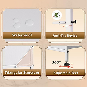 WLIVE White Dresser TV Stand for Bedroom with Charging Station and Open Shelves, Fabric Dresser with 8 Drawers and Wood Top, Wide Storage Chest of Drawers for Living Room, Hallway