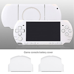 SING F LTD 2PCS Replacement Battery Door Covers Cases Protectors Compatible with Sony PSP 2000 2003 2004 3000 3003 3004 White Plastic Console Accessories